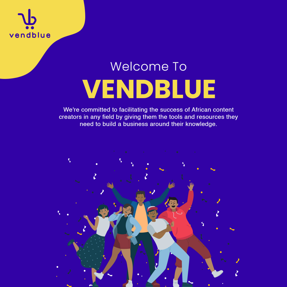 Vendblue: An eCommerce platform to sell digital products